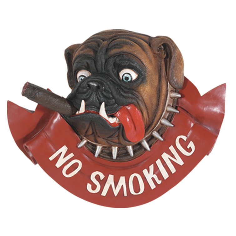Winston Porter Bouvet Hand-Carved 'No Smoking' Dog Sign | Wayfair.ca