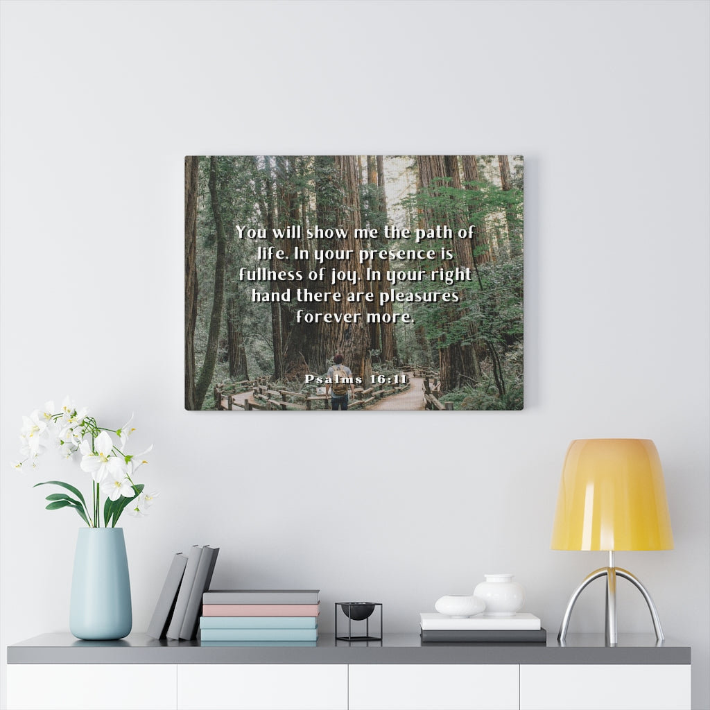 Trinx Path of Life Psalms 16:11 Christian Wall Art Bible Verse Print ...