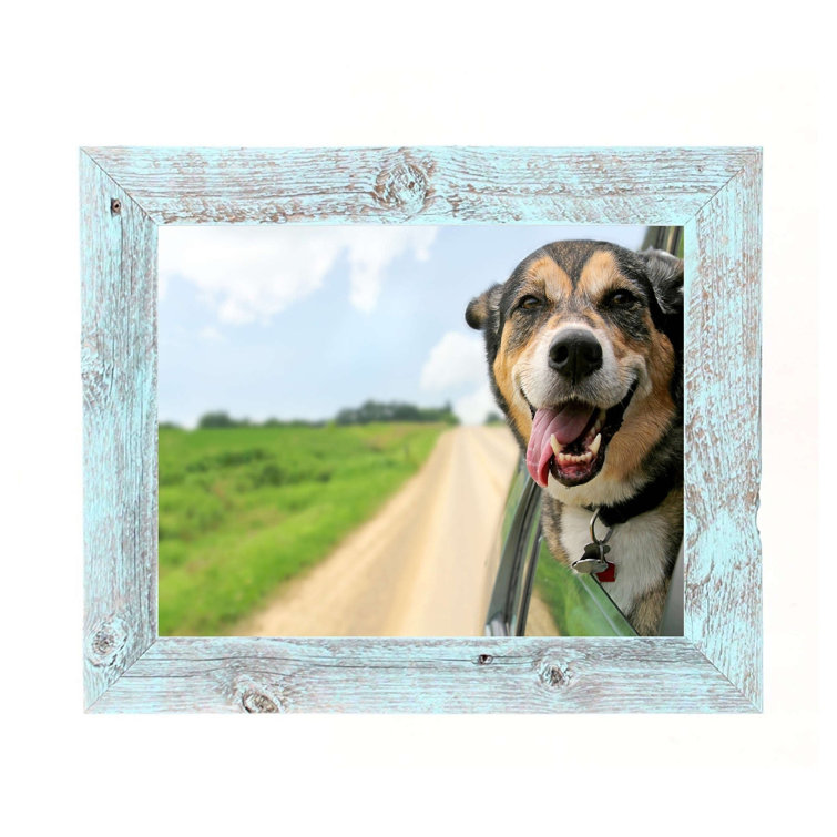 Latitude Run® 12" x 16" Rustic Farmhouse Wood Rustic Black Frame | Wayfair