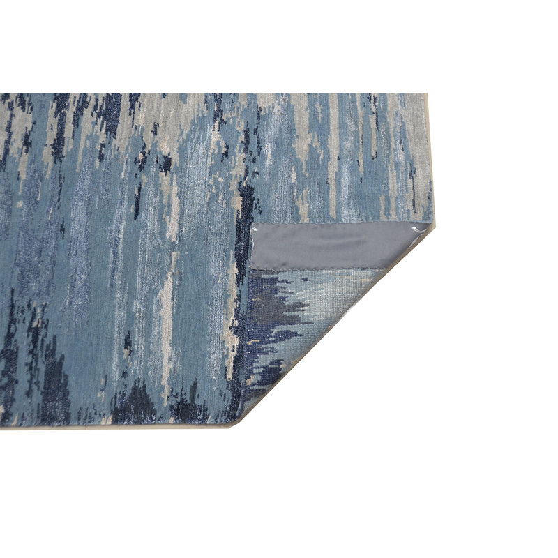 Bokara Rug Co., Inc. Handmade Hand-Knotted Blue/Gray/Beige Rug | Wayfair