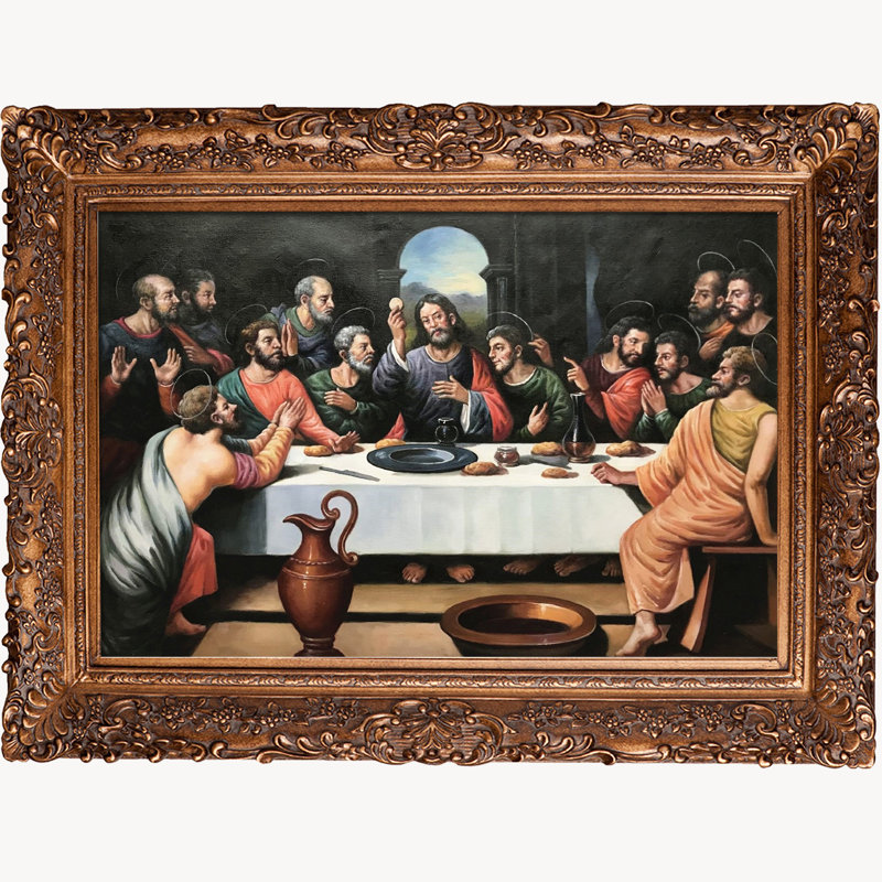 Astoria Grand The Last Supper' - Picture Frame Print on Canvas ...