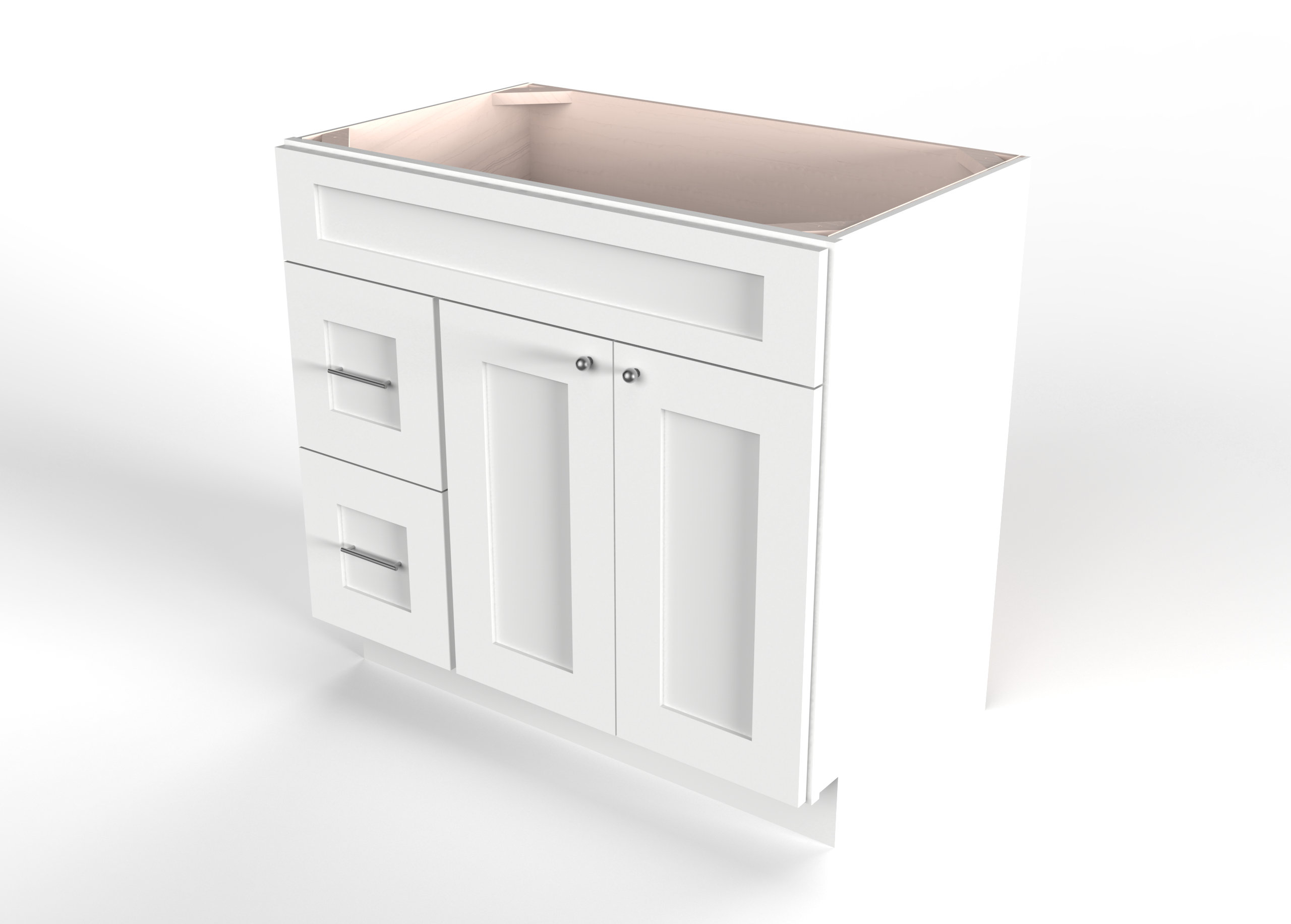 Disar 36'' Bathroom Vanity With Drawer Left Base Only | Wayfair