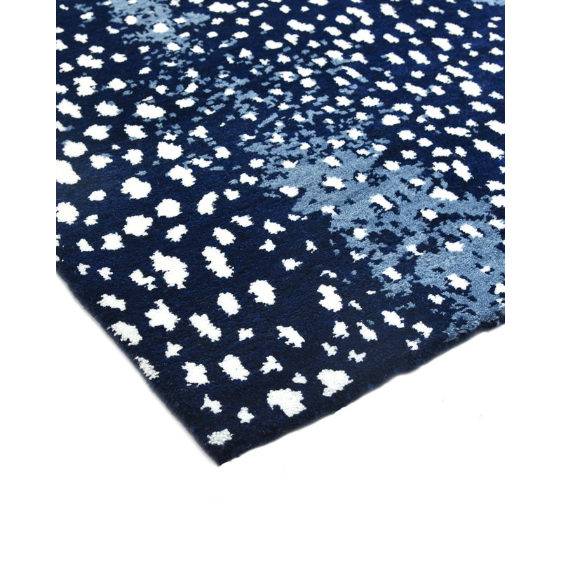 Solo Rugs Louis Hand-Knotted Animal Print Area Rug in Navy & Reviews ...