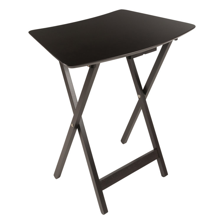 Symple Stuff Siena Fan Shape Snack Tray Table Set with Stand (Set of 4 ...