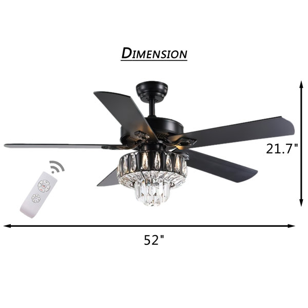 Rosdorf Park 52'' Ceiling Fan with Light Kit | Wayfair
