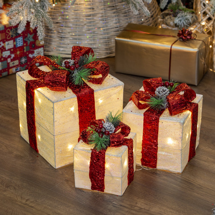 The Seasonal Aisle 3 Piece Xmas Gift Box Set | Wayfair.co.uk