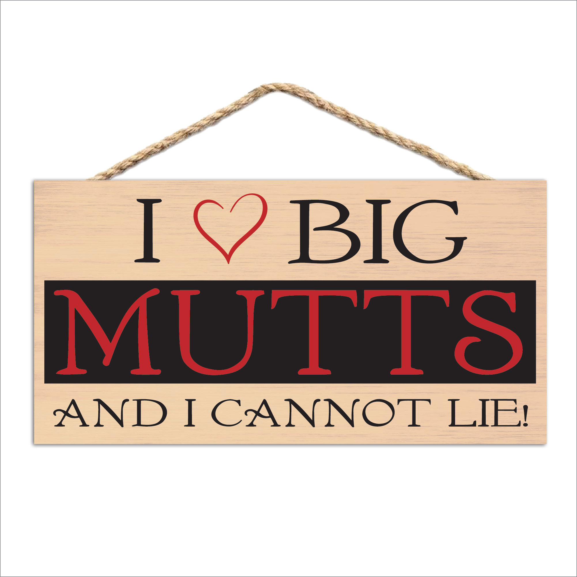 Imagine This Company I Love Big Mutts Wood Sign | Wayfair