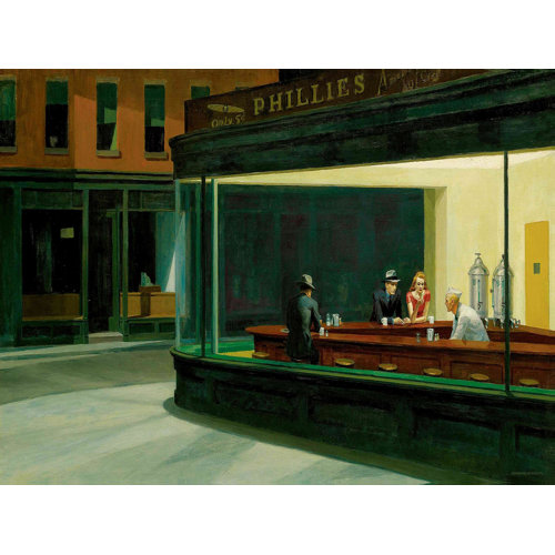 Vault W Artwork Nighthawks Phillies Painting Fine Art by Edward Hopper ...