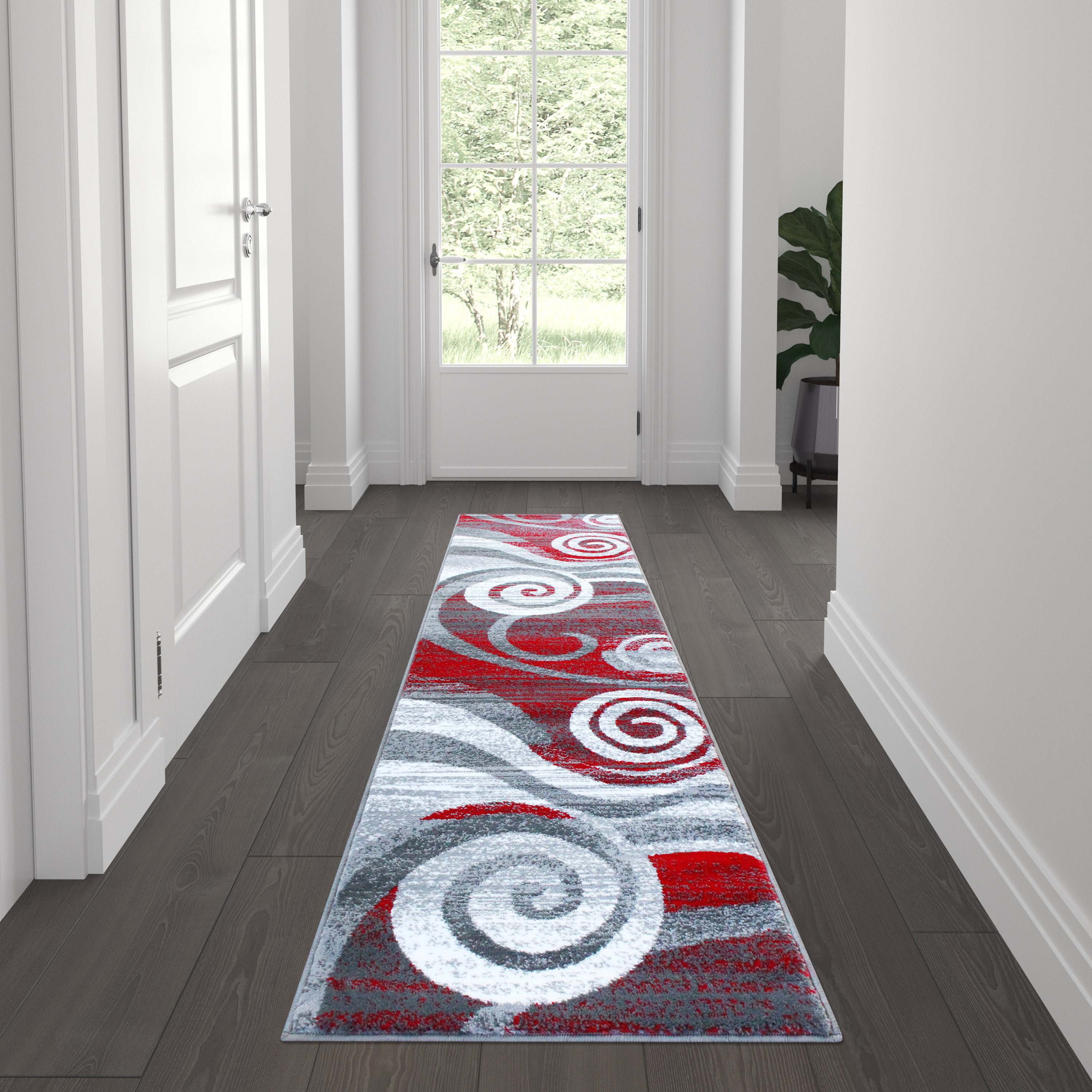 Wade Logan® Aliodija Modern Swirl Design Olefin Area Rug & Reviews ...