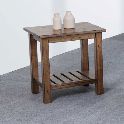 Sand & Stable Esporta 24'' Tall Solid Wood End Table & Reviews | Wayfair