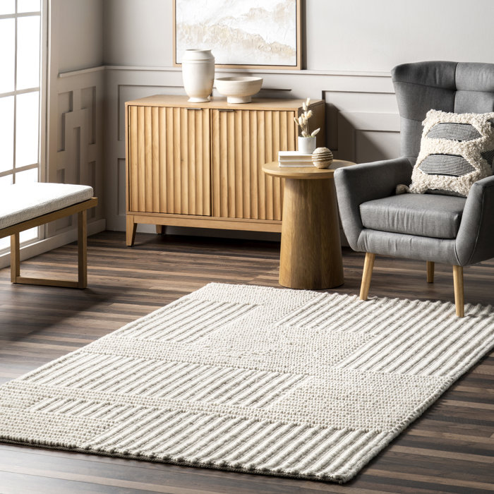 Dakota Fields Heidi Handmade Flatweave Ivory Rug | Wayfair