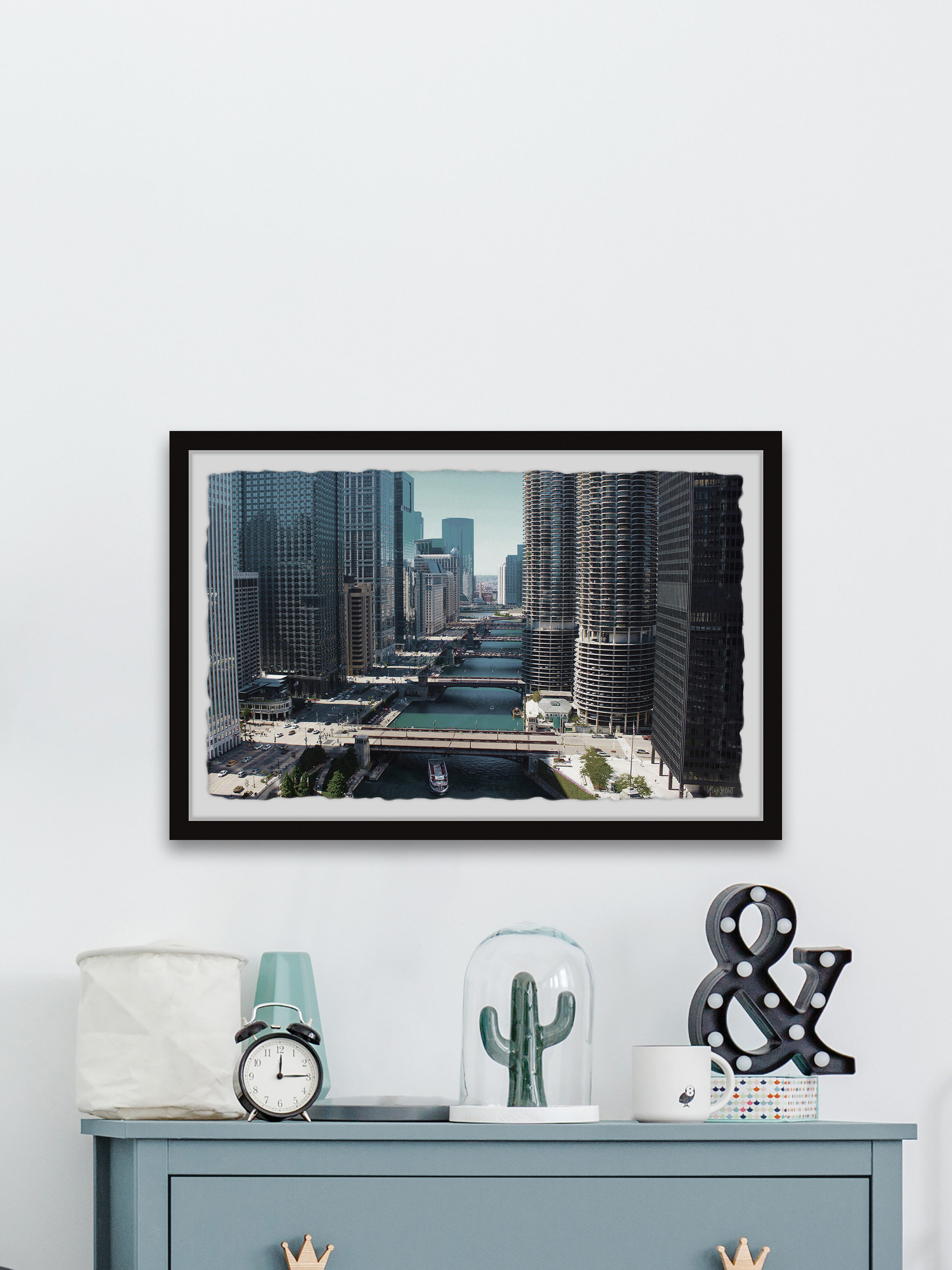 Ebern Designs Chicago Bridges - Picture Frame Photograph | Wayfair
