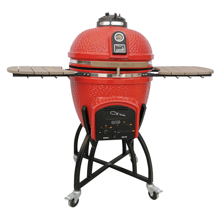 Vision Grills 51" Kamado Charcoal Grill with Smoker & Reviews - Wayfair ...