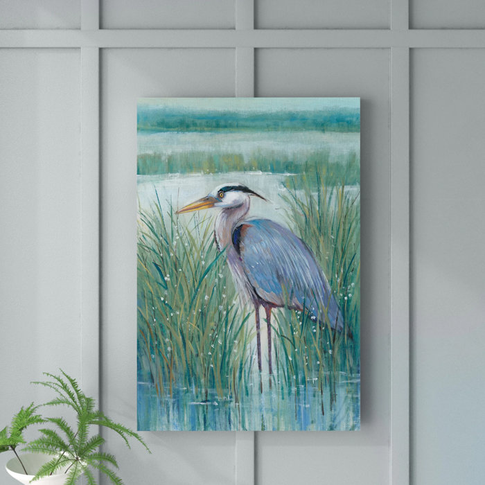 Beachcrest Home Wetland Heron II - Picture Frame Print & Reviews | Wayfair