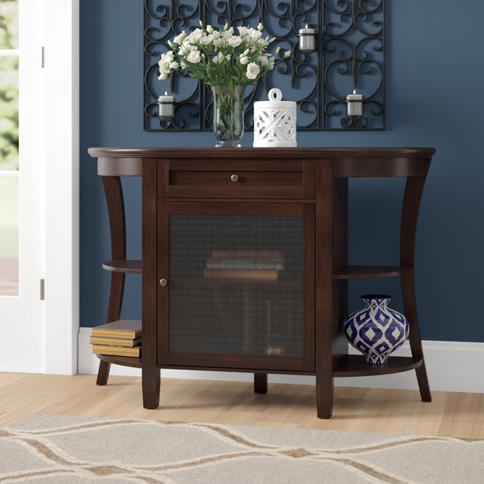 Winston Porter Kendricks 43'' Wide 1 Drawer Walnut Buffet Table ...