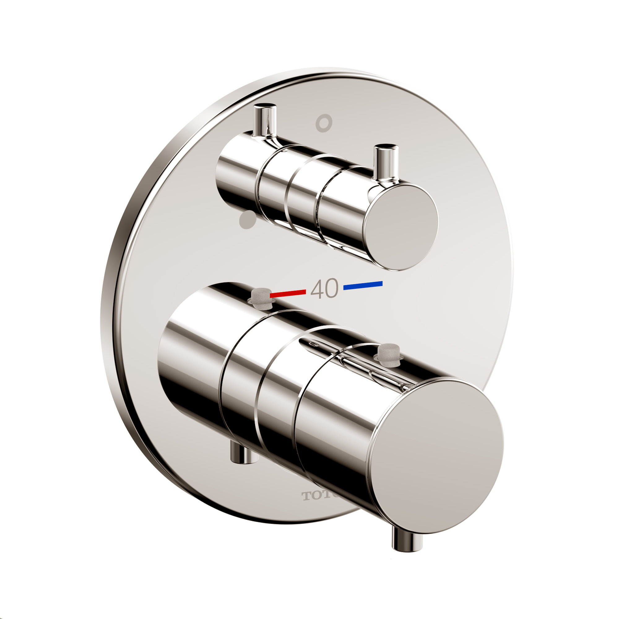TOTO Round Thermostatic Mixing Valve with Volume Control Faucet Trim ...