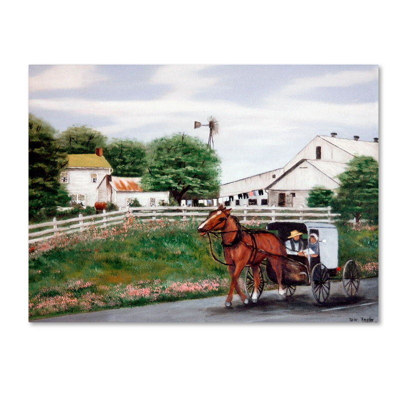 Trademark Art 'Amish Country 1' Print on Wrapped Canvas | Wayfair