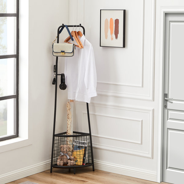 17 Stories 63.8" High Corner Triangle Clothes Rack | Wayfair