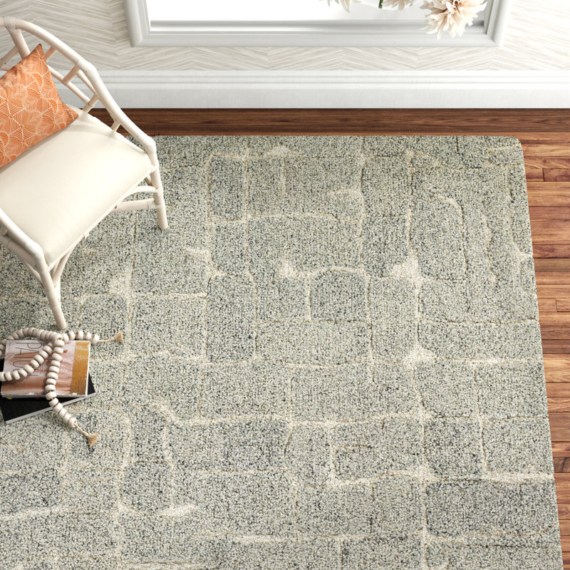 Joss & Main Rafe Handmade Wool Gray Rug & Reviews | Wayfair