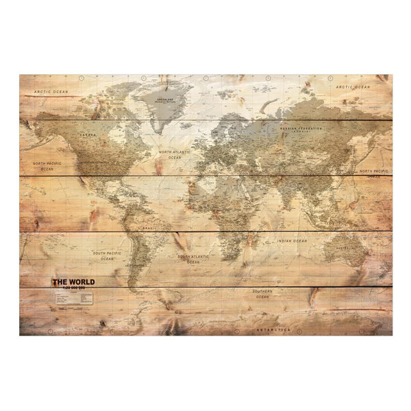 Williston Forge Friedhard World Map 2.25' L x 38" W Wall Mural | Wayfair