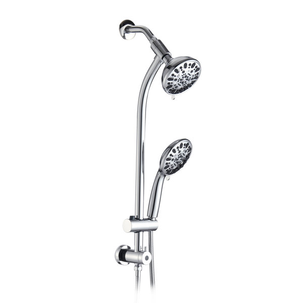MAXWELL Slide Bar Combo Rain Showerhead 7-Setting Hand, Dual Shower ...