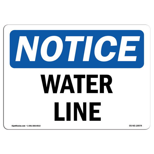 SignMission Water Line Sign | Wayfair