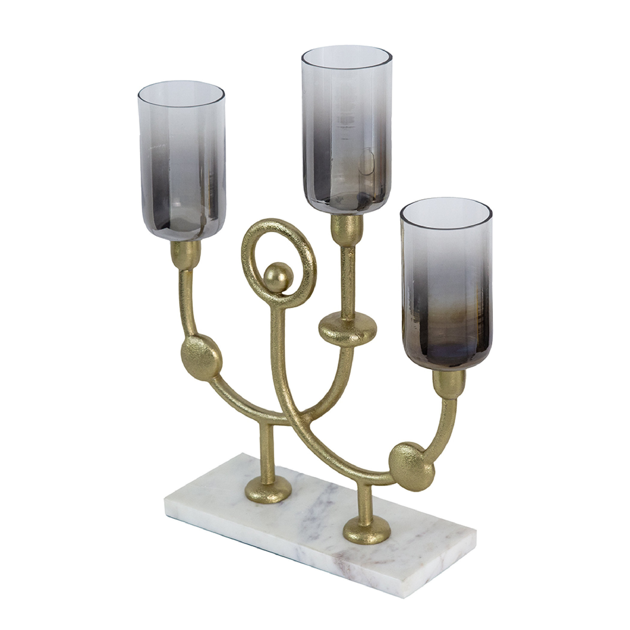 Winston Porter 16.5'' Glass Tabletop Candelabra | Wayfair