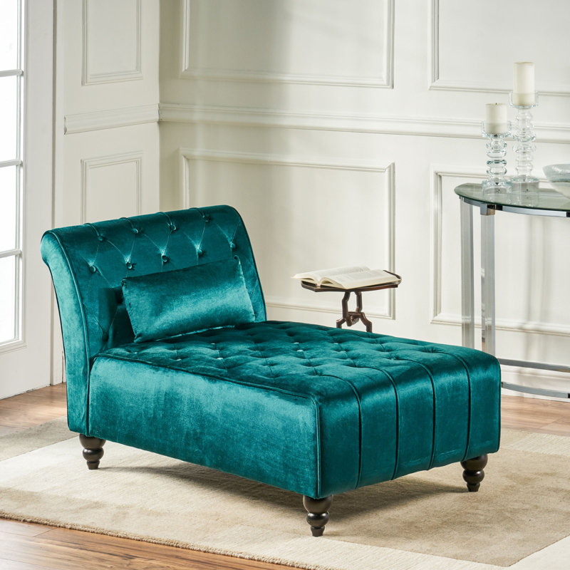 Mercer41 Andrews Tufted Armless Chaise Lounge & Reviews | Wayfair