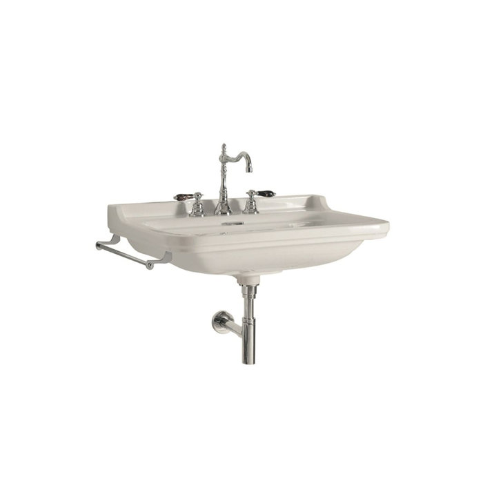 WS Bath Collections Waldorf 21.7'' Glossy White Ceramic Rectangular ...