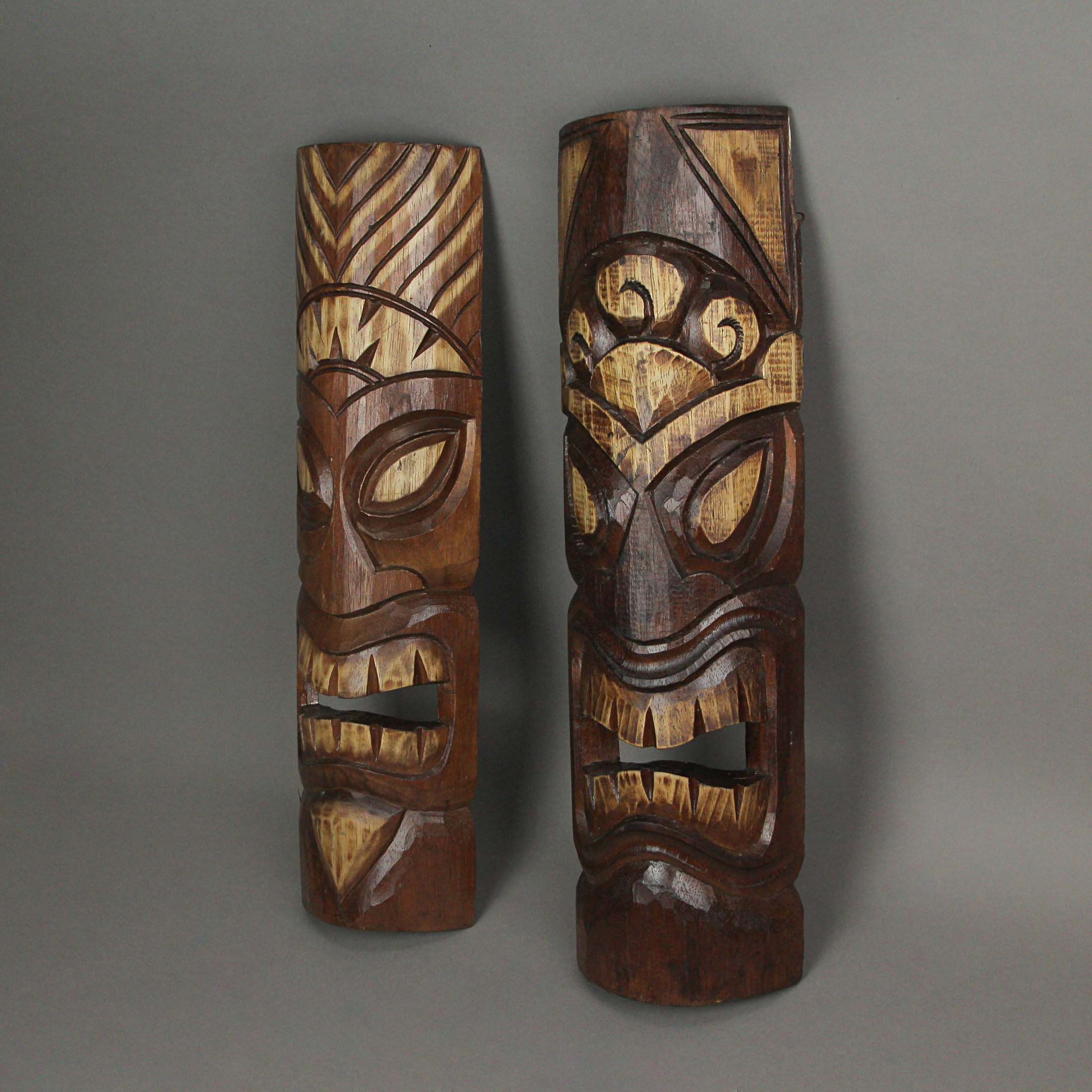 Bungalow Rose Set Of 2 Hand Carved Stained Wood Sun And Flower ...