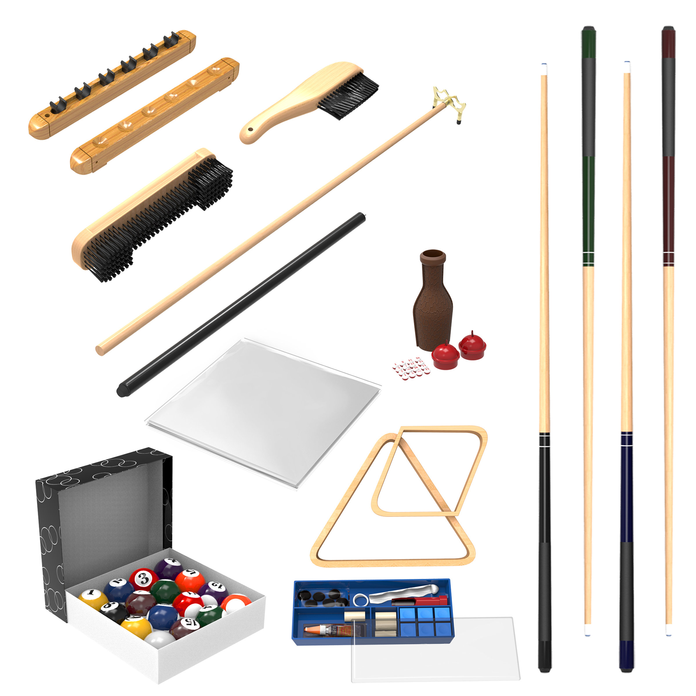 Trademark Games Billiards 32 Piece Accessory Kit For Pool Table ...