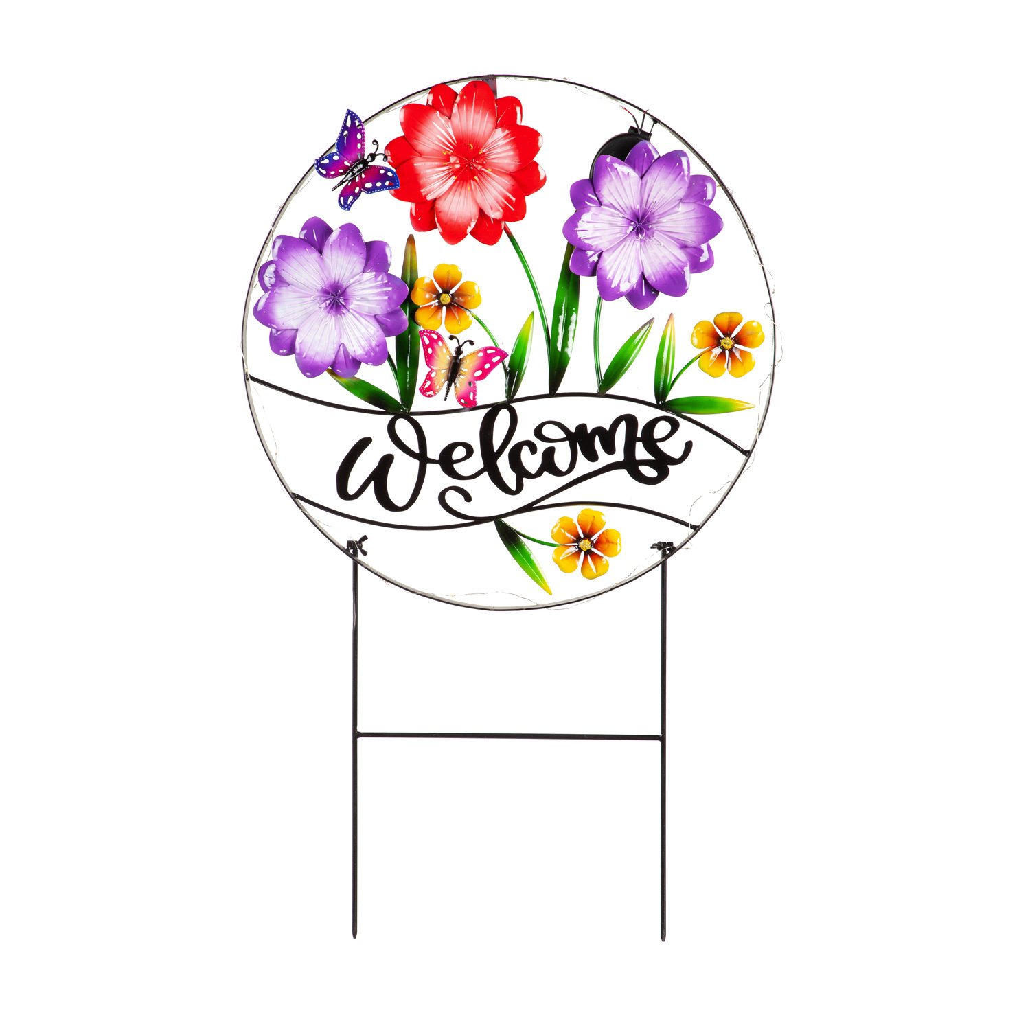 Arlmont & Co. Solar Welcome Garden Sign | Wayfair