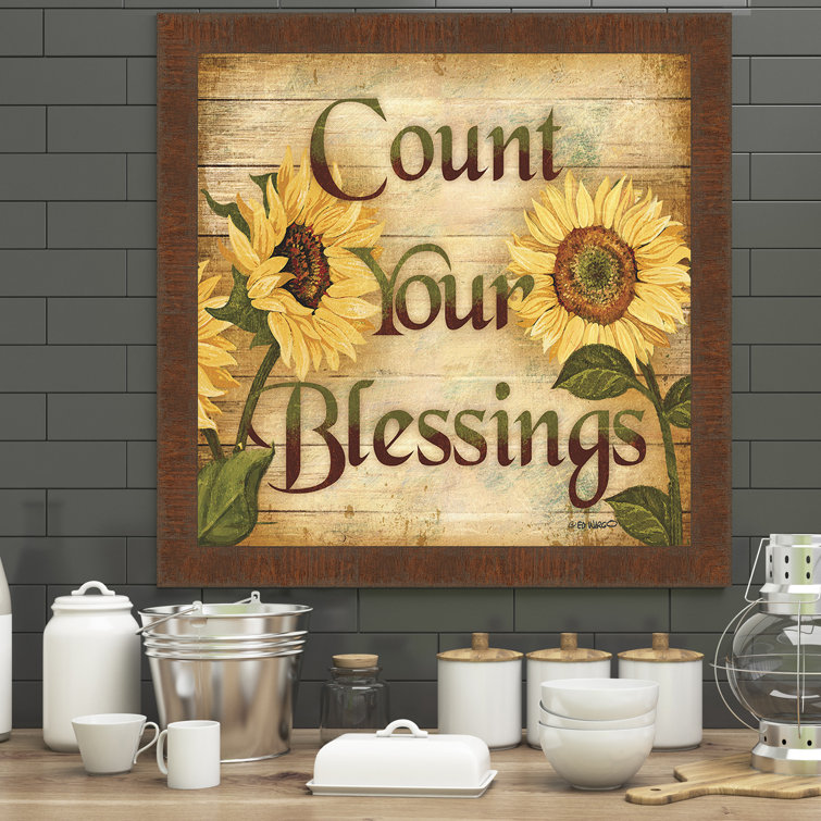 Winston Porter Count Your Blessings Square - Picture Frame Textual Art ...
