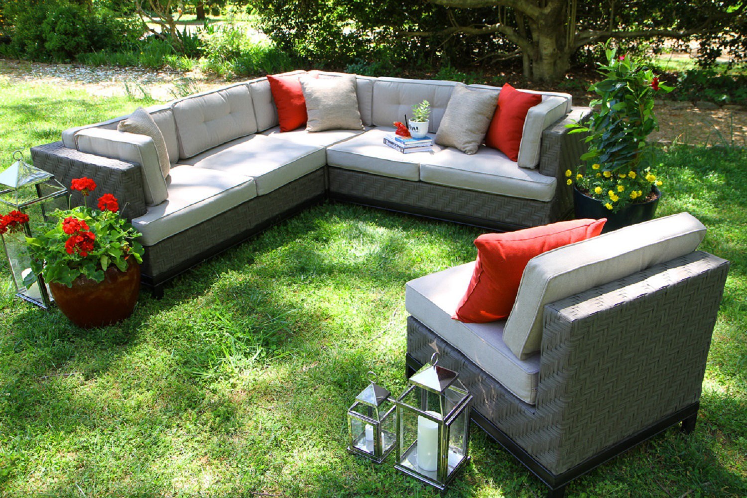 Brayden Studio® Jamarion 196'' Wide Outdoor Symmetrical Patio Sectional ...