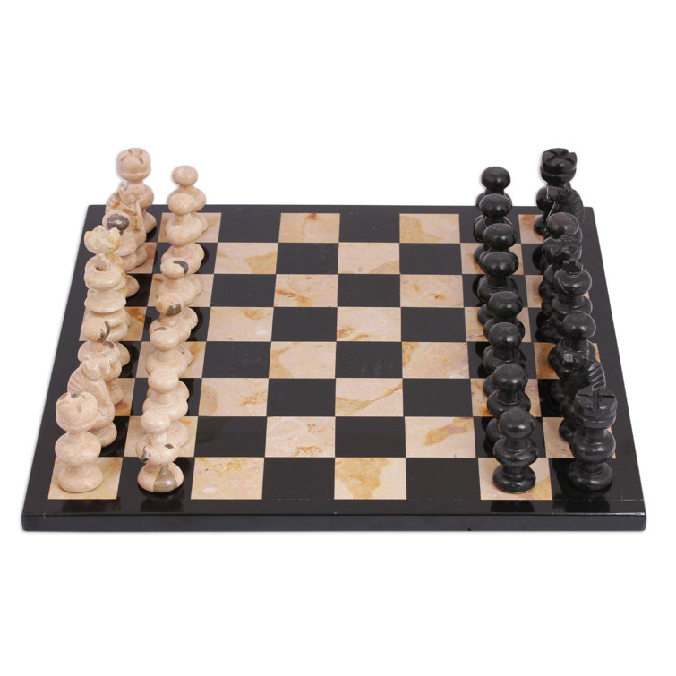 Wrought Studio Handmade Sausalito Beige Chess Board Game - Wayfair Canada