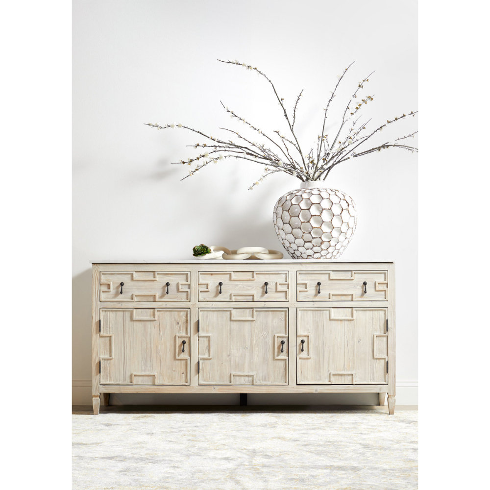 Rosalind Wheeler Azarya 62.25'' Wide 3 Drawer Pine Sideboard | Wayfair