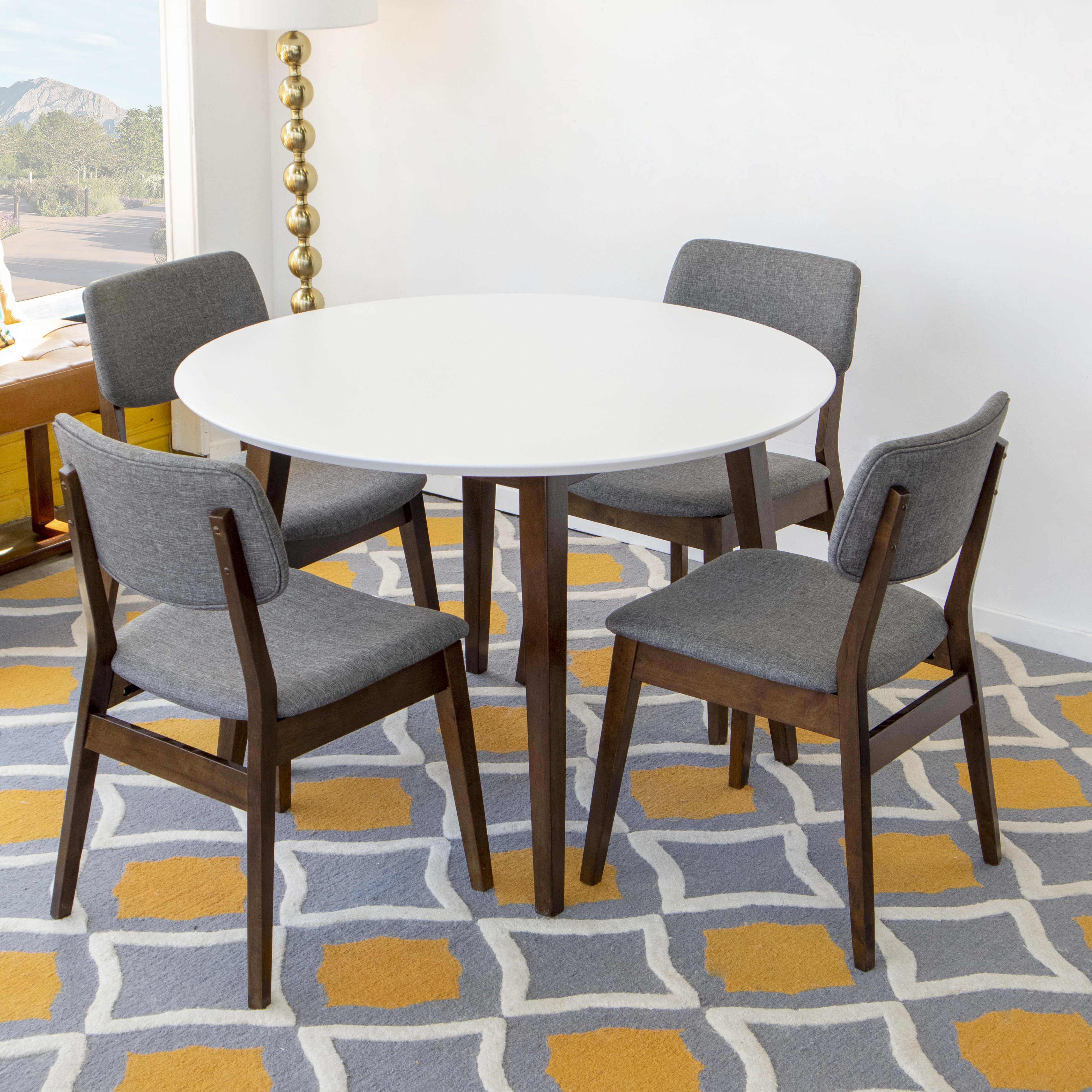 Mercury Row® Titsworth 4 - Person Eucalyptus Solid Wood Dining Set ...