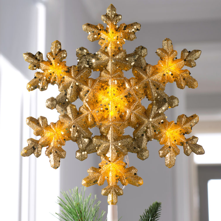 The Seasonal Aisle Snowflake Christmas Tree Topper & Reviews | Wayfair ...