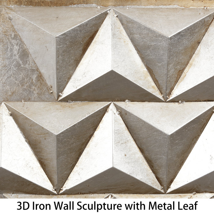 Ivy Bronx "Steel 2" Mixed Media Iron Hand Painted Wall Décor | Wayfair