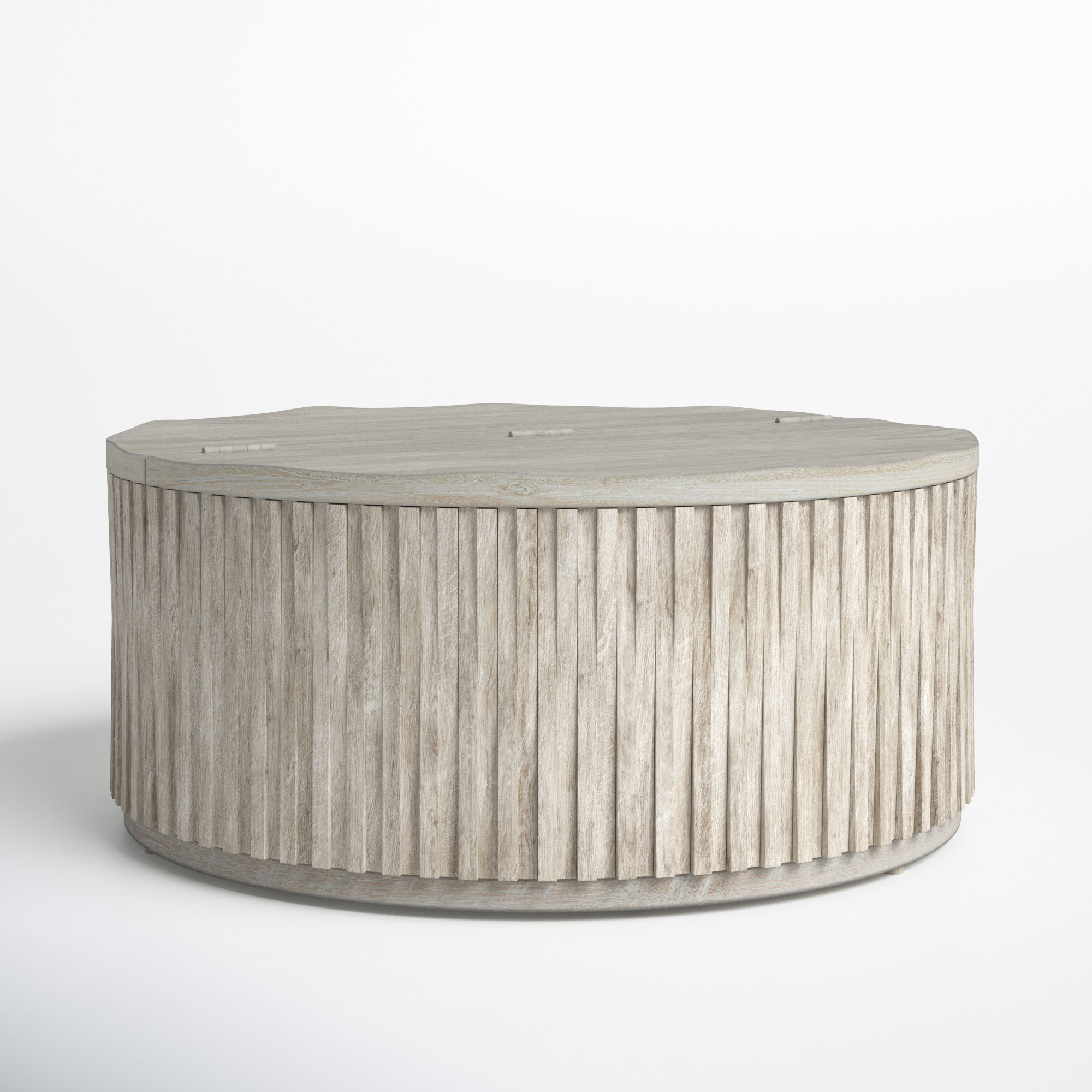 Joss & Main Sylvia Solid Wood Drum Coffee Table with Storage & Reviews ...