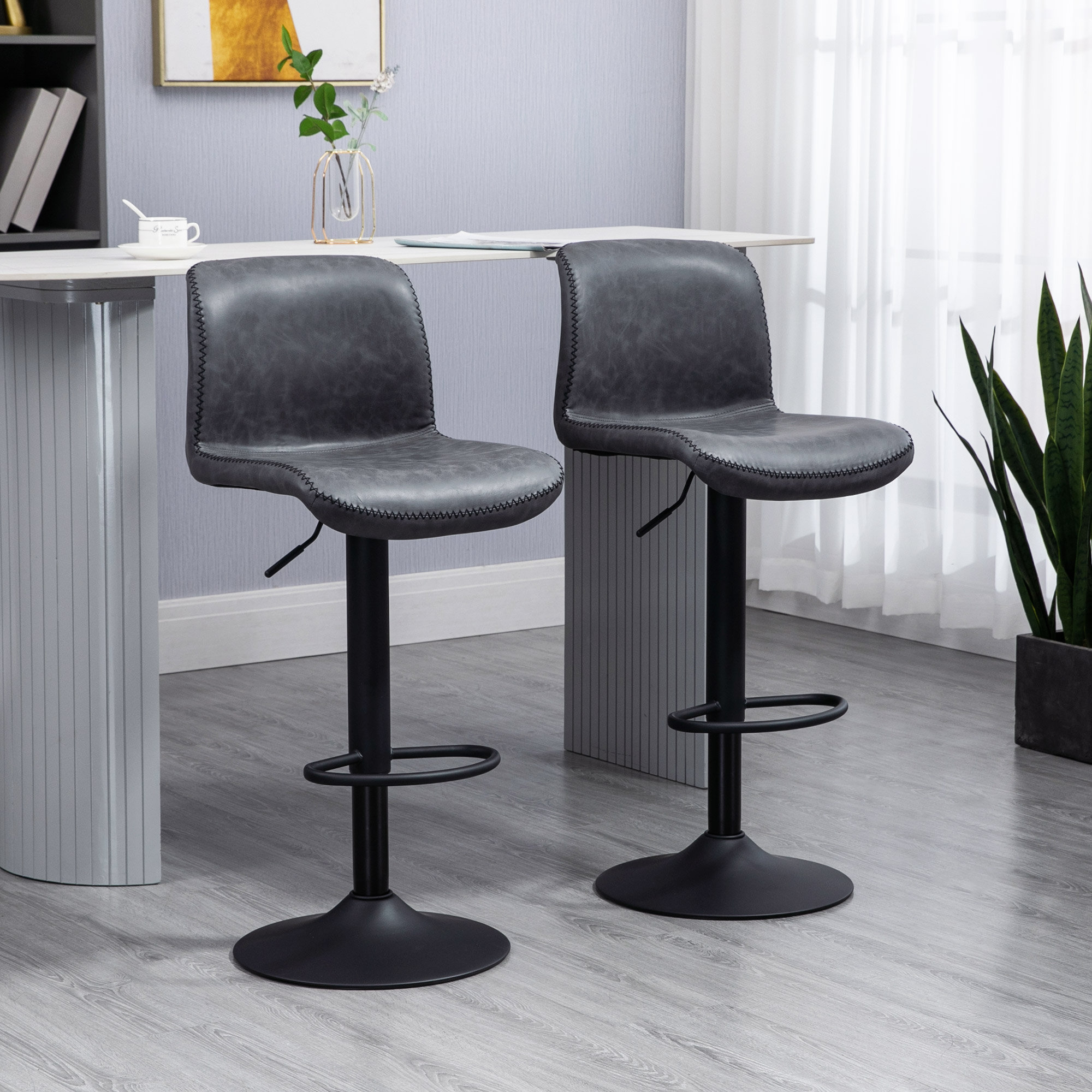 Ebern Designs Joneer Height Adjustable Bar Stool | Wayfair.co.uk