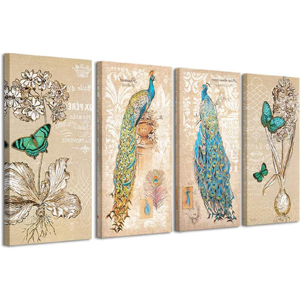 August Grove® 4 Piece Wrapped Canvas Graphic Art Set | Wayfair