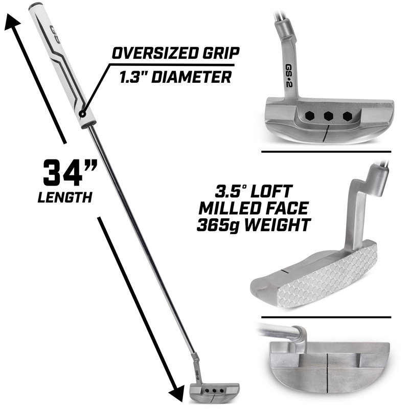 Gosports GS2 Tour Golf Putter34 Right-Handed Mallet Putter With ...