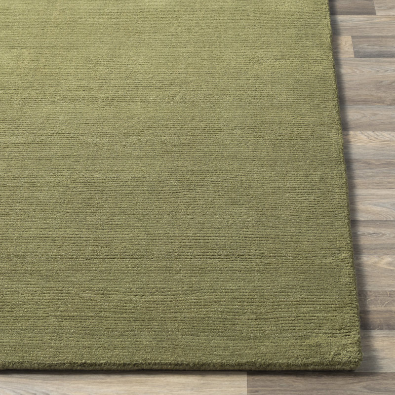 AllModern Crowe Handmade Hand Loomed Wool Sage Rug & Reviews | Wayfair