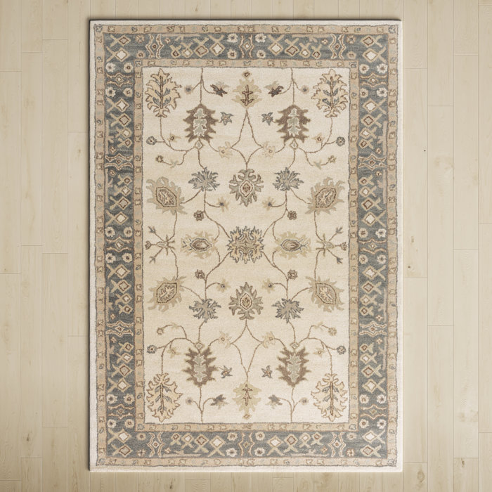 Southshore Handmade Wool Light Beige/Charcoal/Dark Brown Rug & Reviews ...