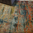 Trent Austin Design® Harrill Abstract Area Rug in Teal/Orange & Reviews ...