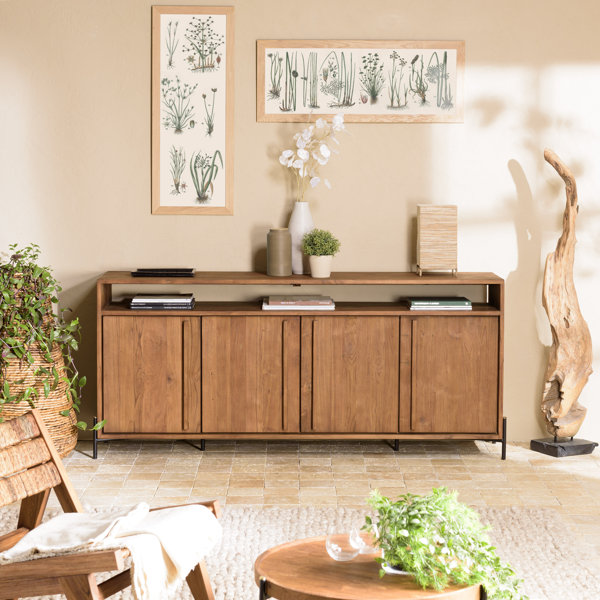 Ebern Designs Launcelot 194Cm Wide Teak Solid Wood Sideboard | Wayfair ...