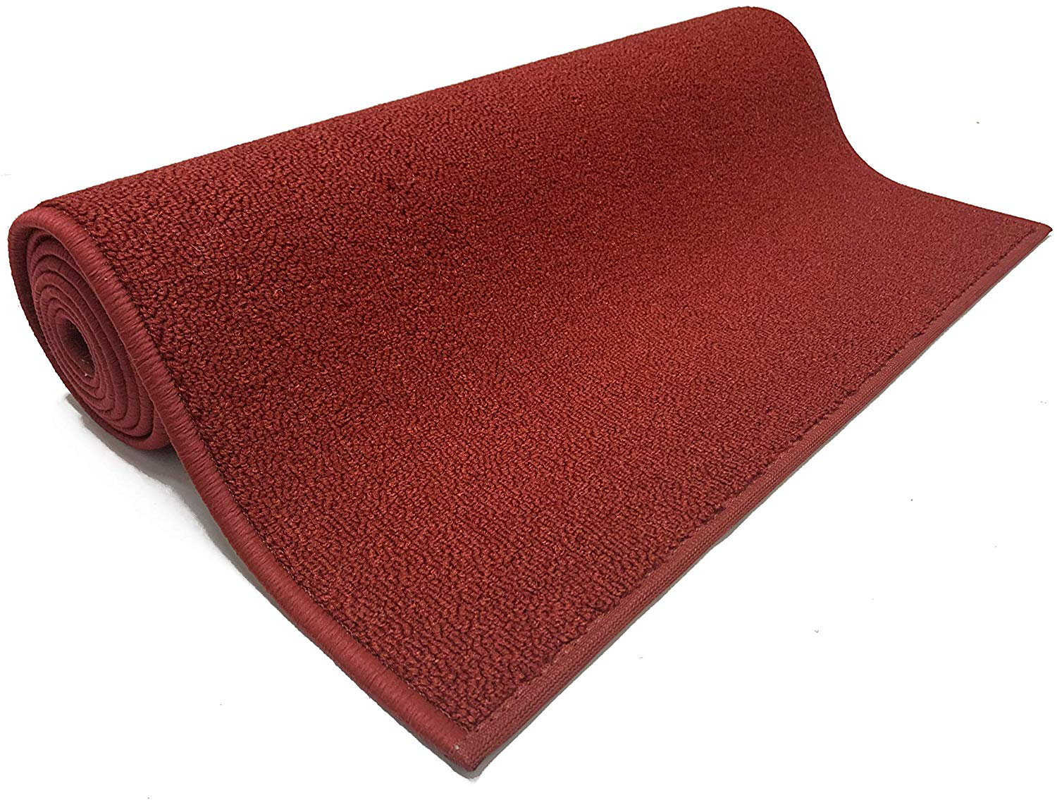 Charlton Home® Custom Size Runner Rug Solid Red Low Pile Slip Resistant ...