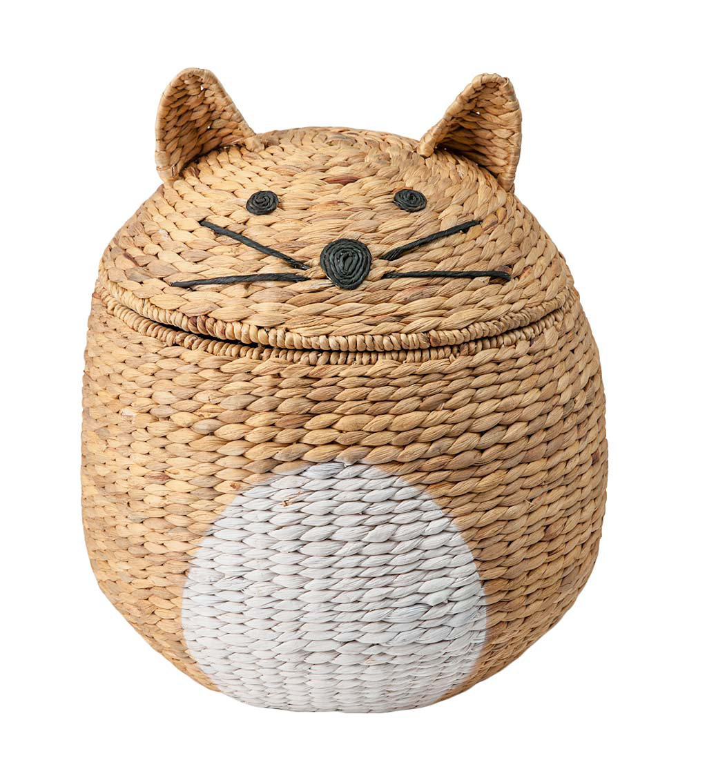 Bayou Breeze Woven Cat-Shaped Storage Basket | Wayfair