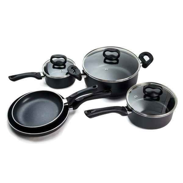 Ecolution Evolve Nonstick Cookware Set, 8-piece, Black | Wayfair